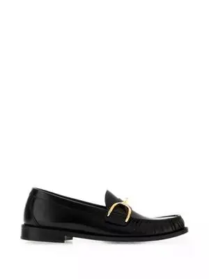 Alexander McQueen Wishbone Leather Loafers - Black