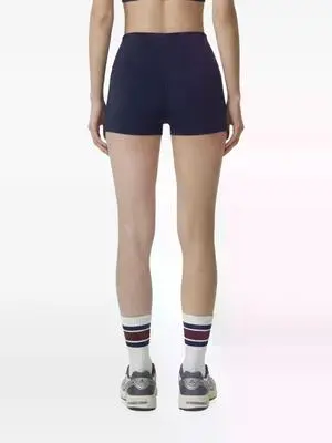 Sporty & Rich Logo Print Mini Shorts