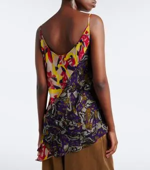 Dries Van Noten Asymmetrical Printed Top