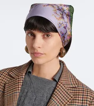 Etro Printed Silk Twill Scarf - Multicoloured