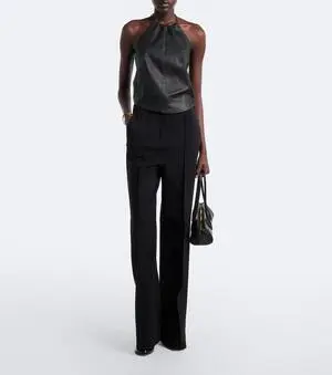 Stouls Rosie Halterneck Leather Top