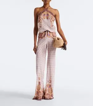 ALEXANDRA MIRO Maria Printed Straight Leg Trousers