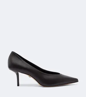 Max Mara Pointed Toe Leather High Heel Pumps