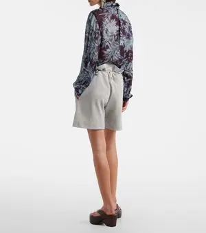 Dries Van Noten Hadiela Cotton Jersey Shorts - Grey