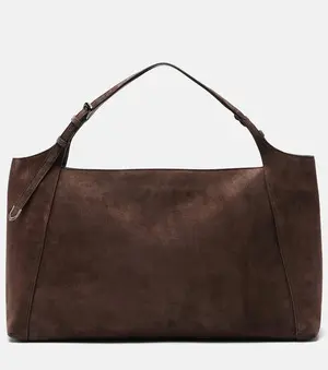 Brunello Cucinelli Brunello Cucinelli Medium Suede Shoulder Bag Brown