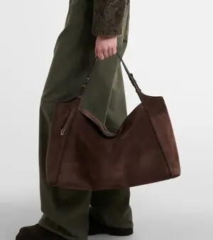 Brunello Cucinelli Medium Suede Shoulder Bag