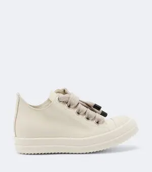 Rick Owens Jumbolace Leather Sneakers - White