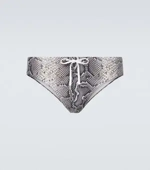 TOM FORD Snake-print Swim Briefs - Multicoloured