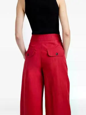 Proenza Schouler White Label Washed Cotton Trousers - Red