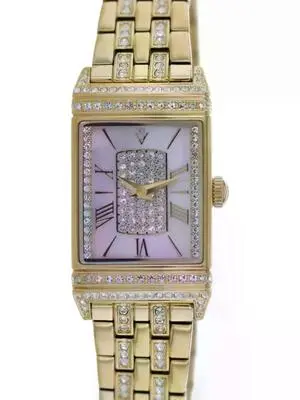 CHRISTIAN VAN SANT Amara Crystal-embellished Rectangular Watch