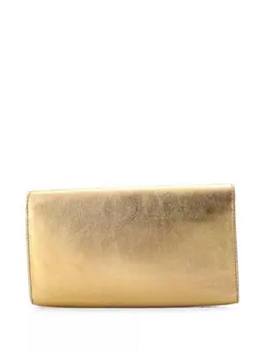 LOUIS VUITTON Louise Leather Mm Clutch Bag - Gold