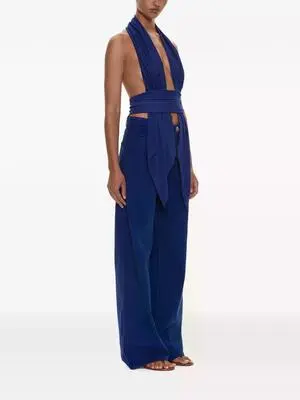 Christopher Esber Draped Halterneck Cropped Top