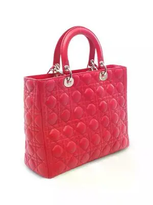 Dior Lady Quilted Tote Bag - Pink
