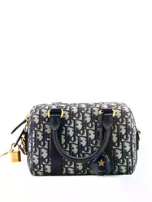 Dior Groove Convertible Bowling Bag Oblique Canvas Handbag - Blue
