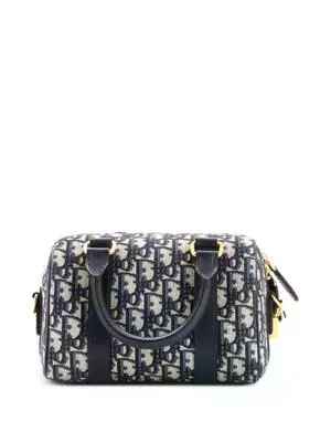 Dior Groove Convertible Bowling Bag Oblique Canvas Handbag - Blue