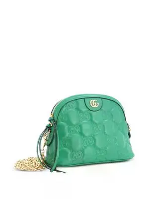 Gucci Gg Matelasse Leather Small Shoulder Bag - Green