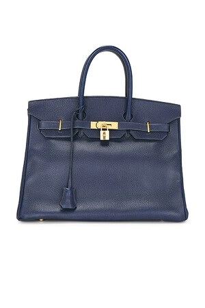 Hermès Ardennes Birkin 35 Retourne Handbag - Blue Saphir