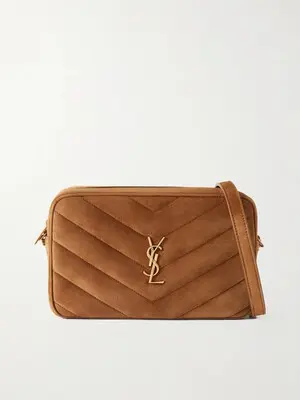 Saint Laurent Loulou Quilted Suede Shoulder Bag