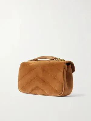 Saint Laurent Loulou Quilted Suede Shoulder Bag