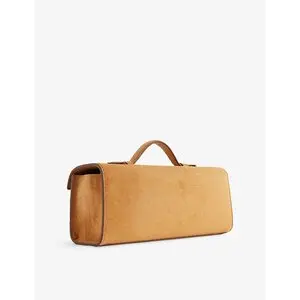 Savette Symmetry Slim Suede Top-handle Bag
