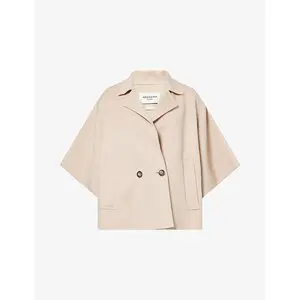 Max Mara Short-sleeve Double-breasted Wool Coat - Sand