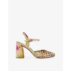 CHRISTIAN LOUBOUTIN Jane Pump Nandina 8 Crepe-satin Pumps - Multi