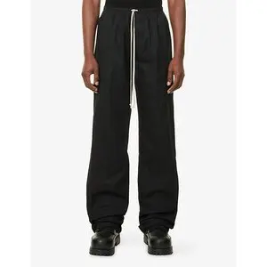 Rick Owens Dietrich Drawstring Cotton Trousers - Black