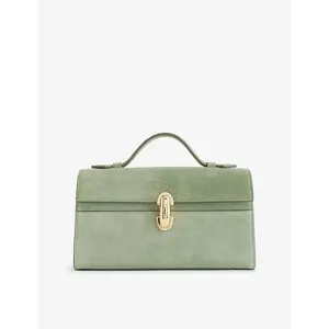 Savette Symmetry Suede Top Handle Bag - Cactus