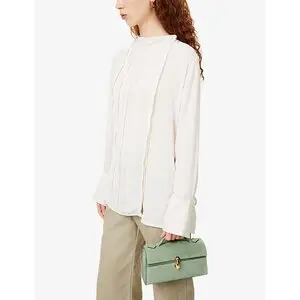 Savette Symmetry Suede Top Handle Bag