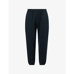 MALBON Clubhouse Brand-print Cotton Jogging Bottoms - Navy