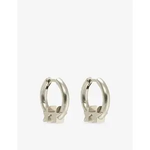 TWOJEYS Sterling Icon Star Hoop Earrings - Silver
