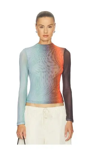 ROAME. Roame Evie Mesh Long Sleeve Top - Blue
