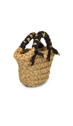 SIMONMILLER Raffia Basket Bag With Top Handle