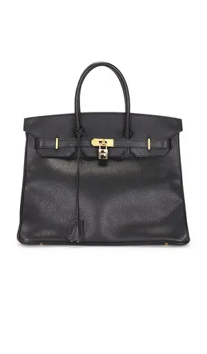 FWRD RENEW Hermes Birkin 35 Retourne Handbag - Black