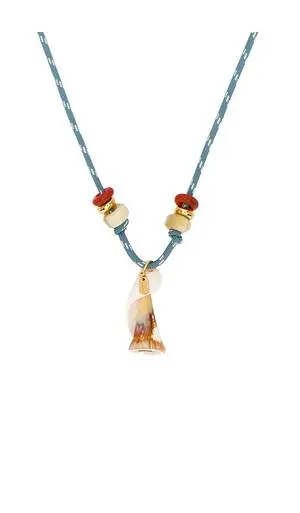 FLÃ²WZE Flówze X Collanine Rope Necklace With Shell Pendant