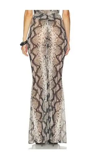 Lapointe Mesh Ruched Maxi Skirt