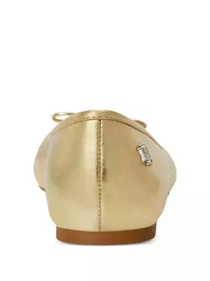 Ralph Lauren Jayna Bow-detail Ballet Flats - Gold