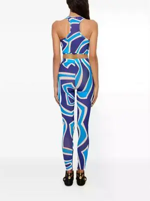 Emilio Pucci Labirinto Print Ruffle Top