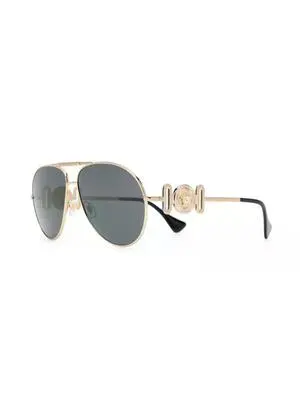 Versace Medusa Hardware Aviator Sunglasses - Yellow