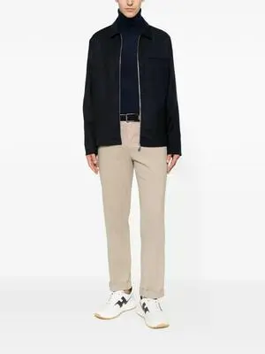DONDUP Logo Plaque Trousers - Neutrals