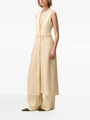 RETORI Chain-detail Silk Dress - Neutrals