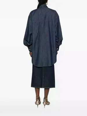Khaite Christensen Contrast-stitch Denim Shirt