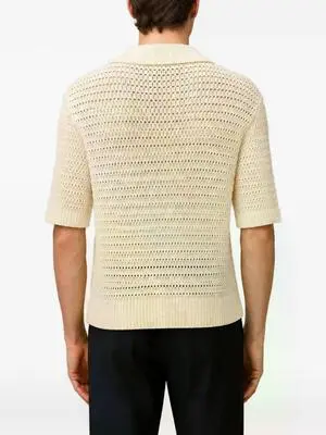 RETORI Net-stitch Cotton Polo Shirt - Neutrals