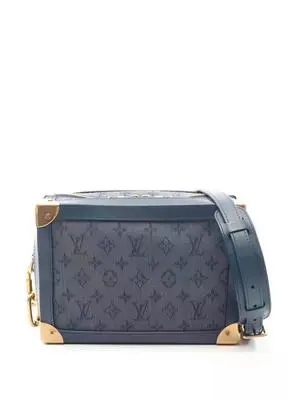 LOUIS VUITTON 2019 Monogram Denim Soft Trunk Crossbody Bag - Blue
