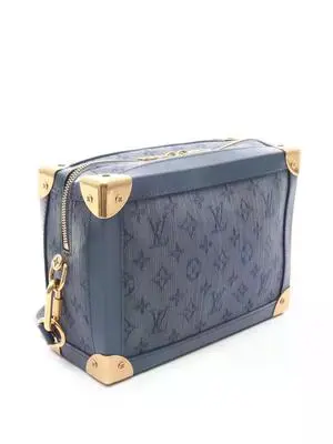LOUIS VUITTON 2019 Monogram Denim Soft Trunk Crossbody Bag - Blue