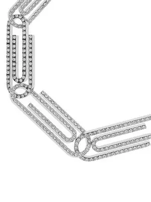 Off-White Crystal-embellished Paperclip-link Bracelet