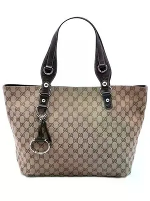 Gucci Gg Canvas Icon Bit Tote Bag - Neutrals