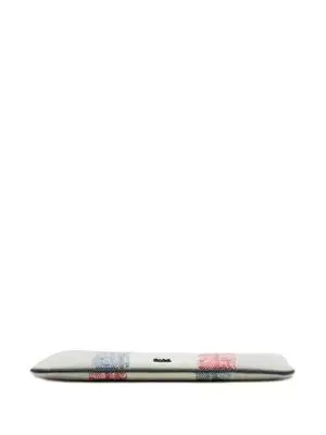 Dior Tricolor Oblique Canvas Stripe Zip Pouch