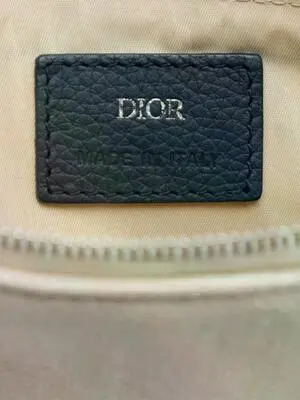 Dior Tricolor Oblique Canvas Stripe Zip Pouch