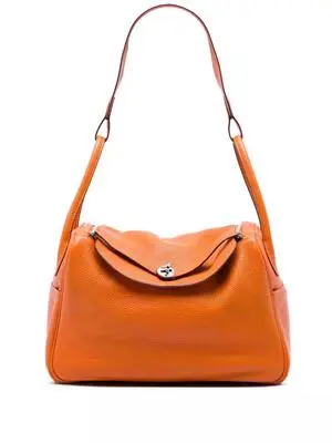 Hermès Clemence Lindy 34 Satchel - Orange